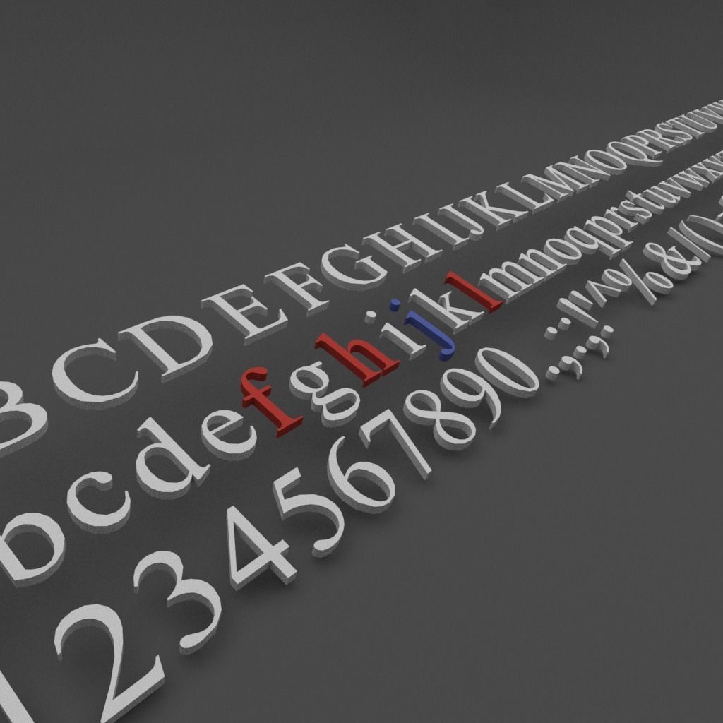 3D model 3D Alphabet Pack VR / AR / low-poly | CGTrader