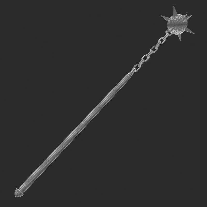 English flail mace 3D model | CGTrader