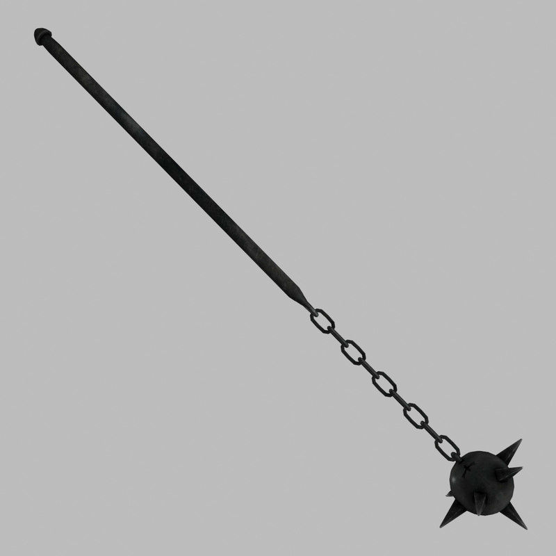 English flail mace 3D model | CGTrader