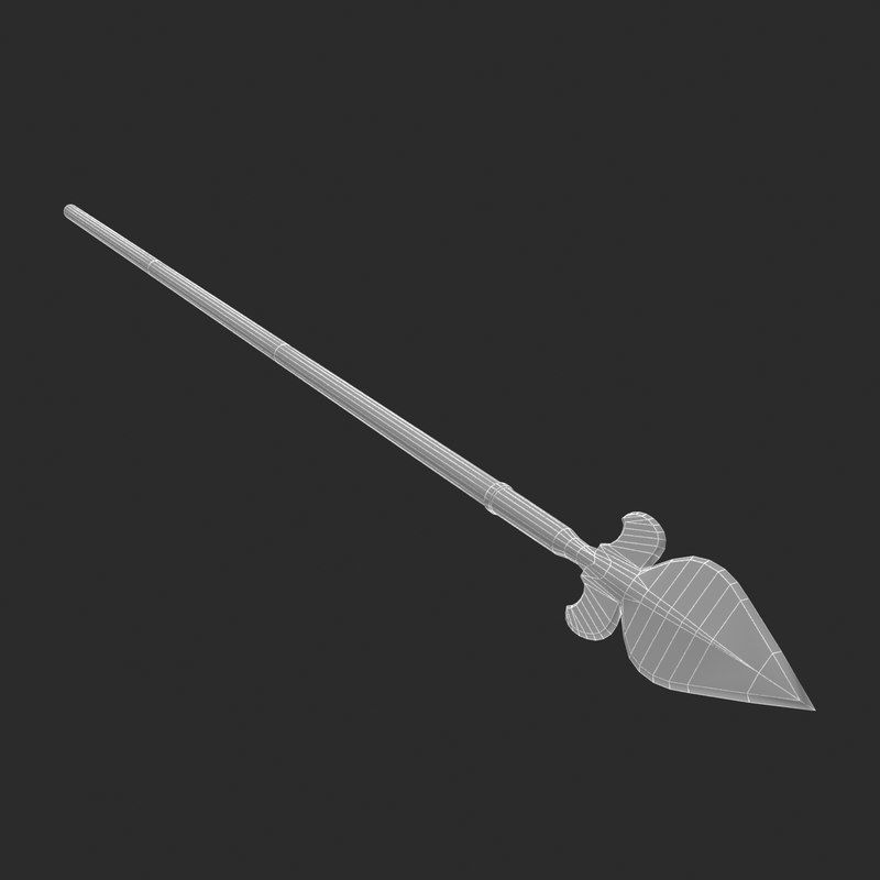 French polearm 3D model | CGTrader
