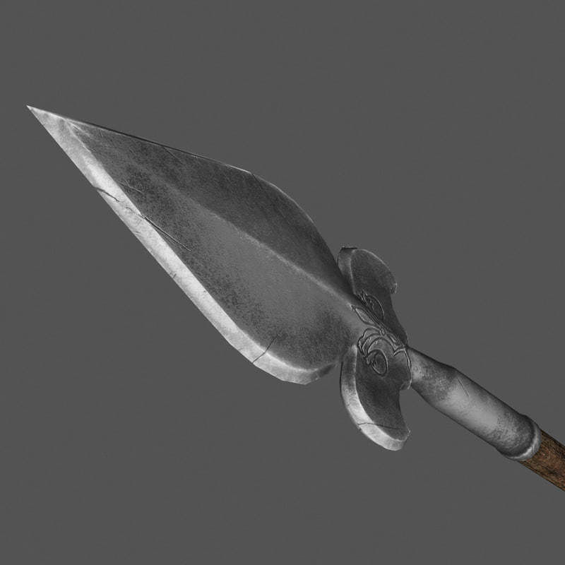 French polearm 3D model | CGTrader