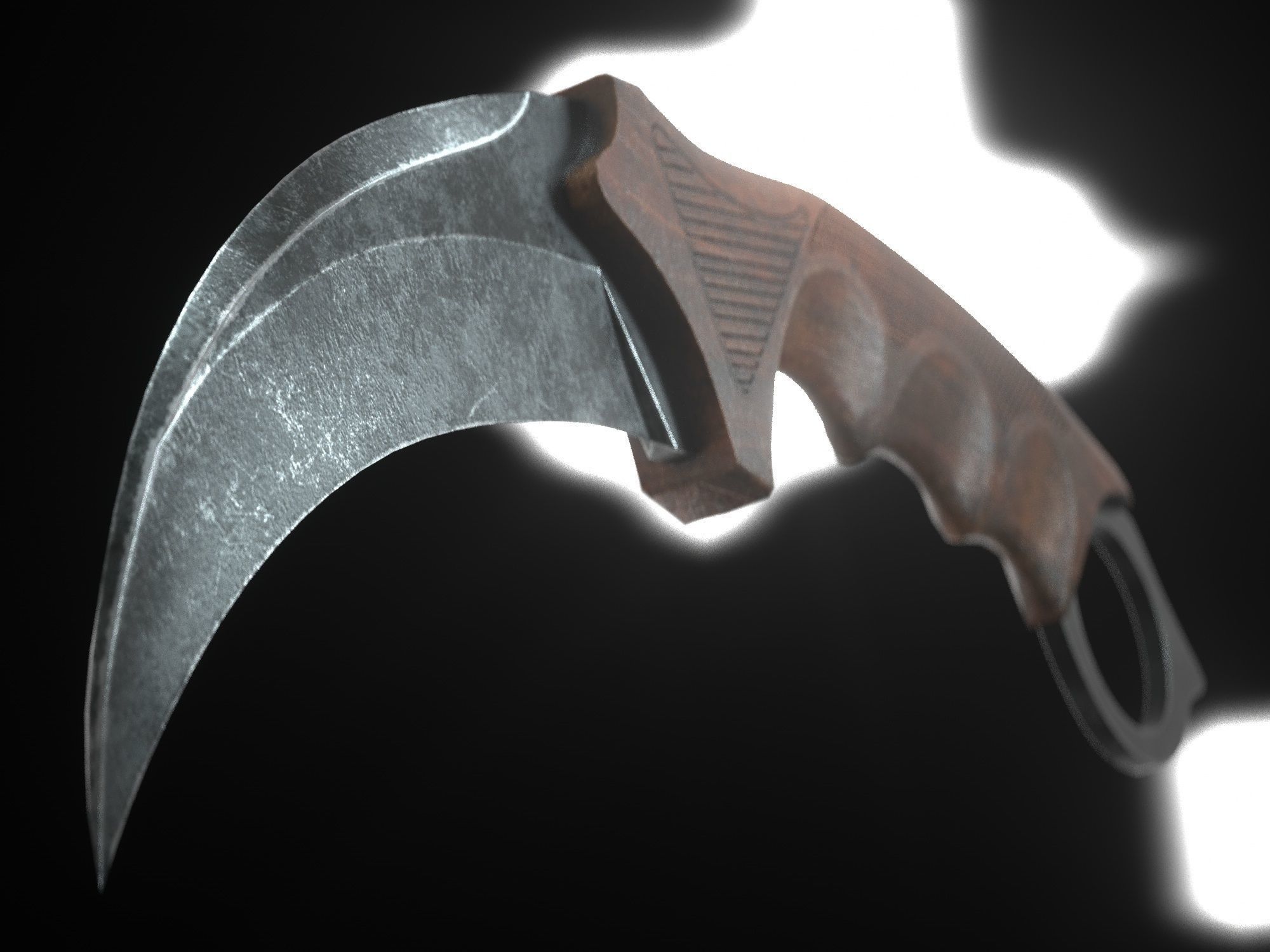 3D model 3D Karambit - 6 COLORS VR / AR / low-poly | CGTrader