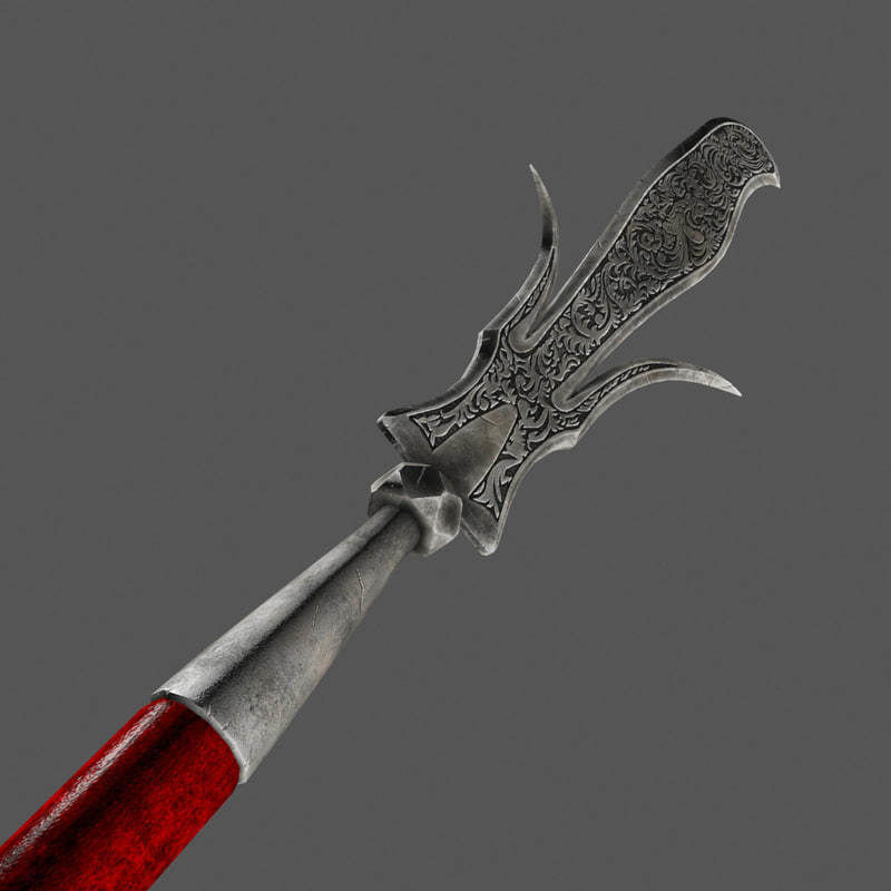 Italian polearm 3D model | CGTrader