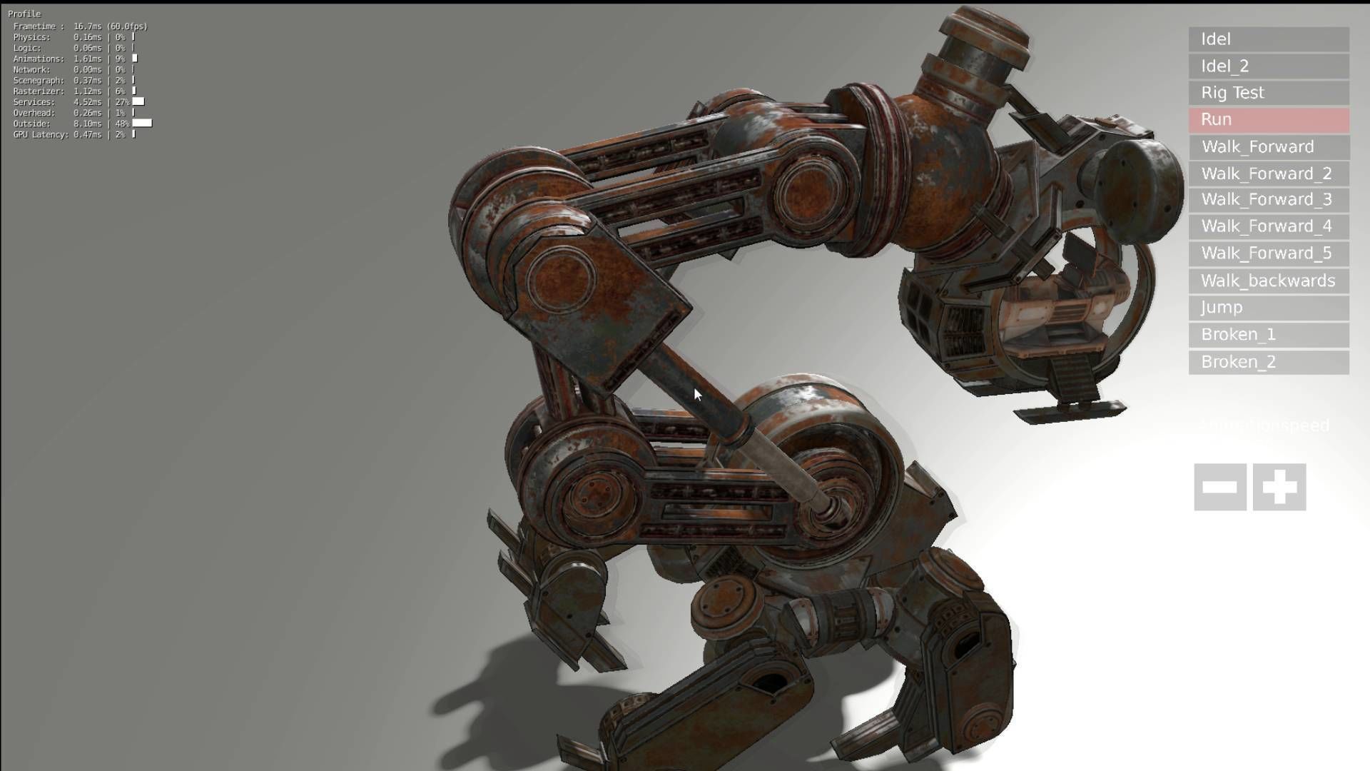 Blender Game Engine Mech Neck Walker free VR / AR / low-poly 3D model ...