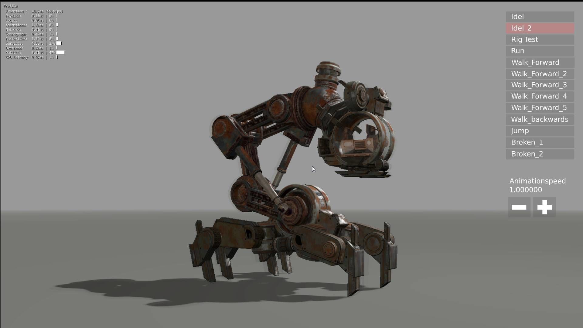 Blender Game Engine Mech Neck Walker free VR / AR / low-poly 3D model ...