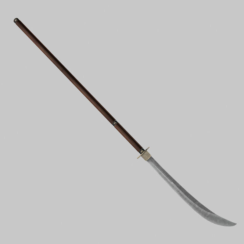 Naginata spear 3D model | CGTrader
