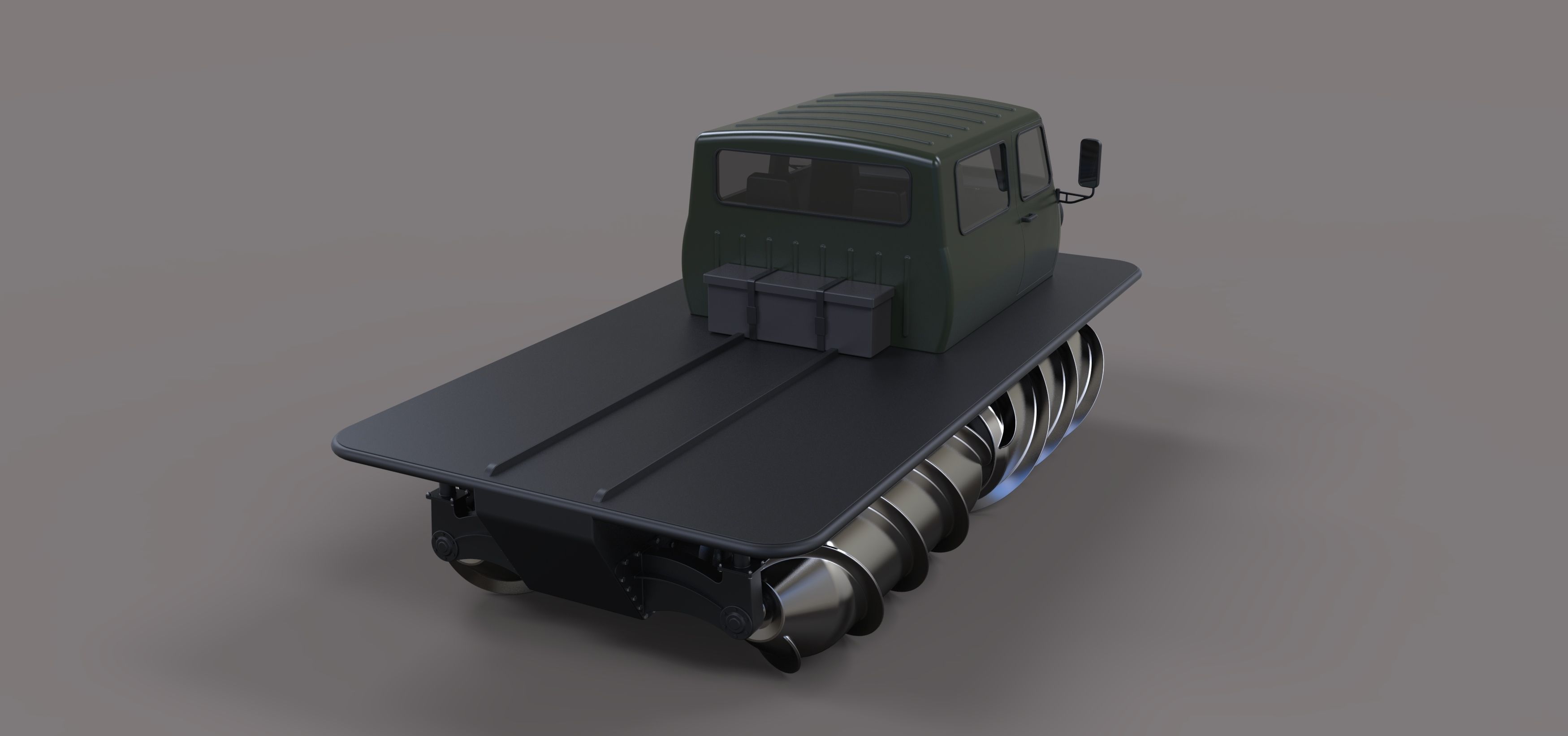 Screw terrain vehicle 3D model | CGTrader