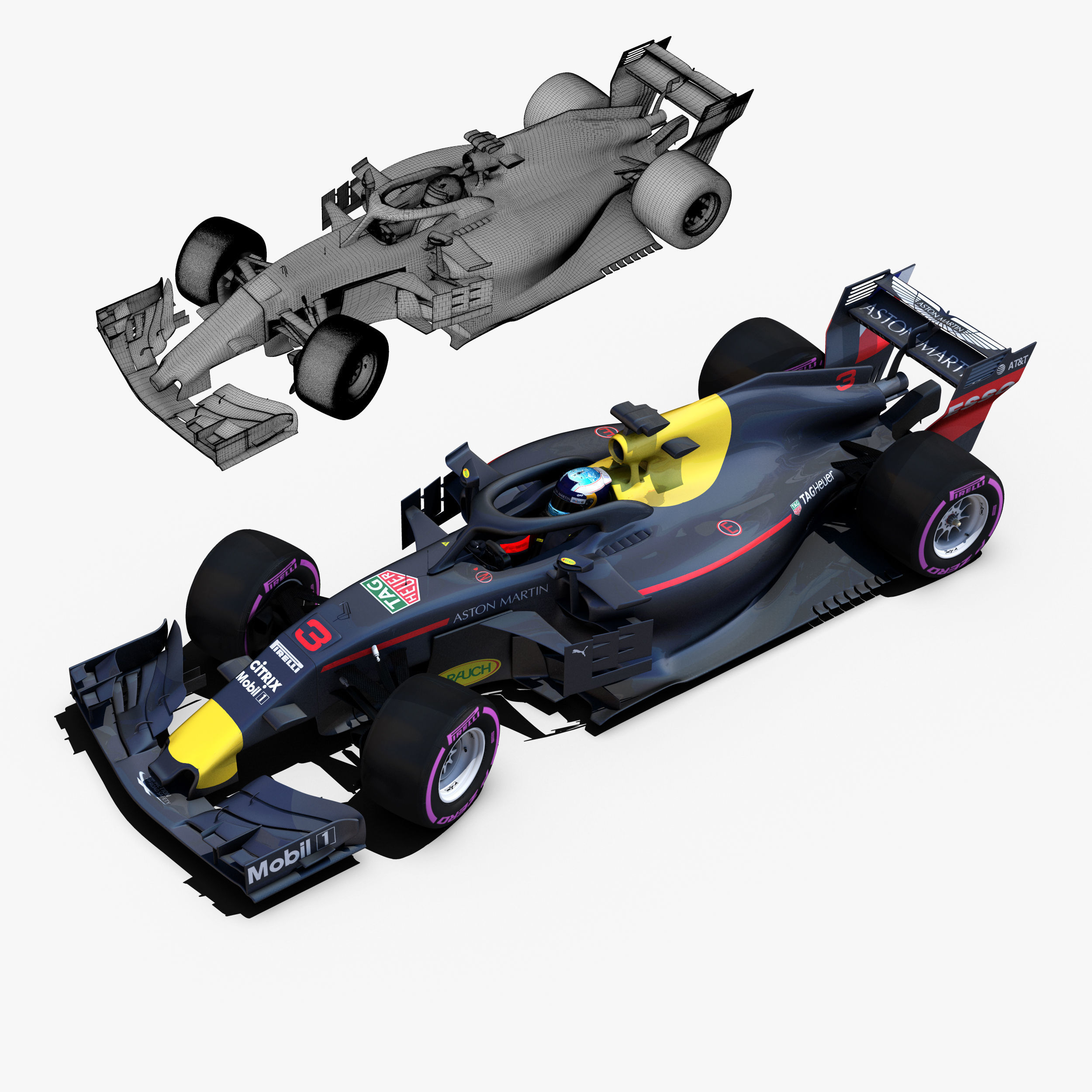 3D model Formula 1 car 2018 VR / AR / low-poly rigged | CGTrader