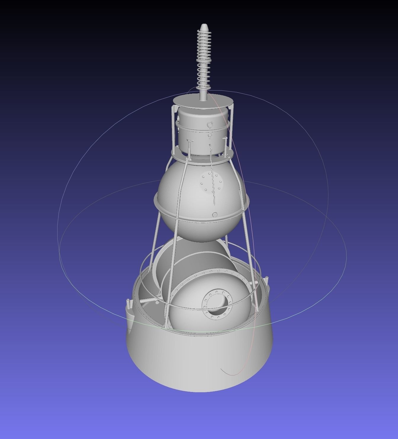 Sputnik 2 Laika Capsule Cutaway And Assembly Printable Model 3D model ...