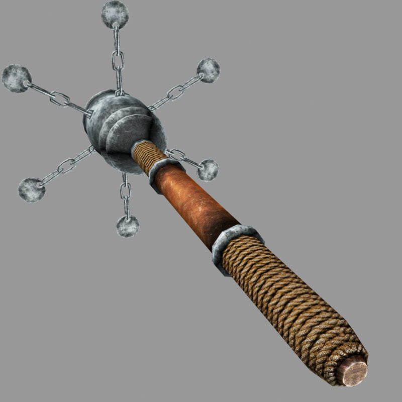 Turkish mace 3D model | CGTrader