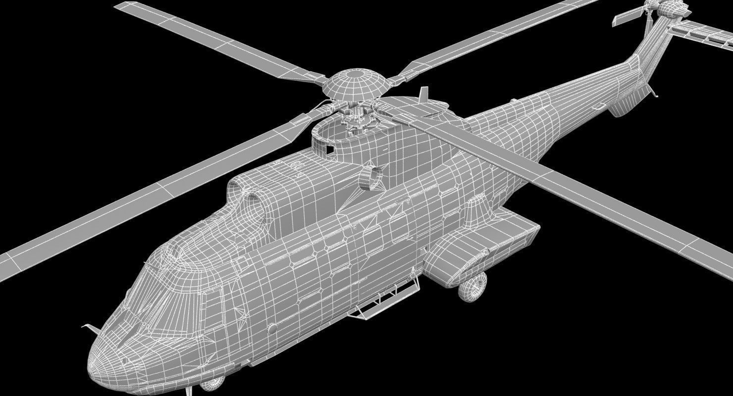 AS332 MkII Super Puma 3D model animated | CGTrader