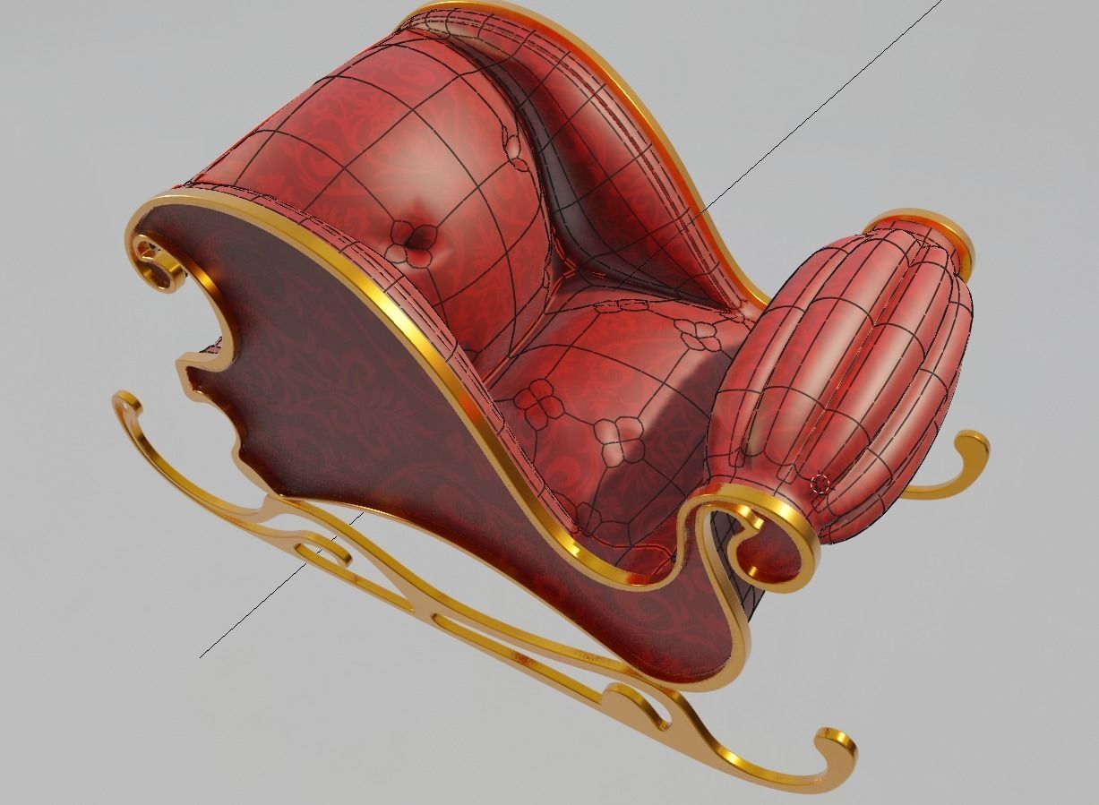 Santa sleigh 3D model | CGTrader