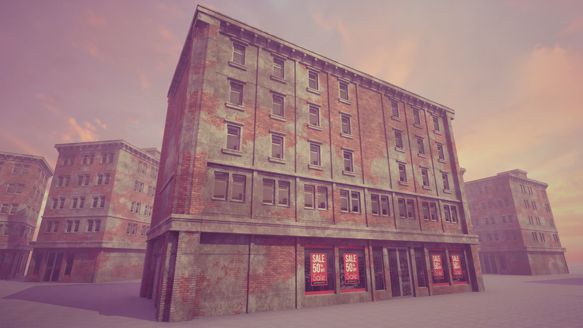 3D model City Building Modular Kit VR / AR / low-poly | CGTrader