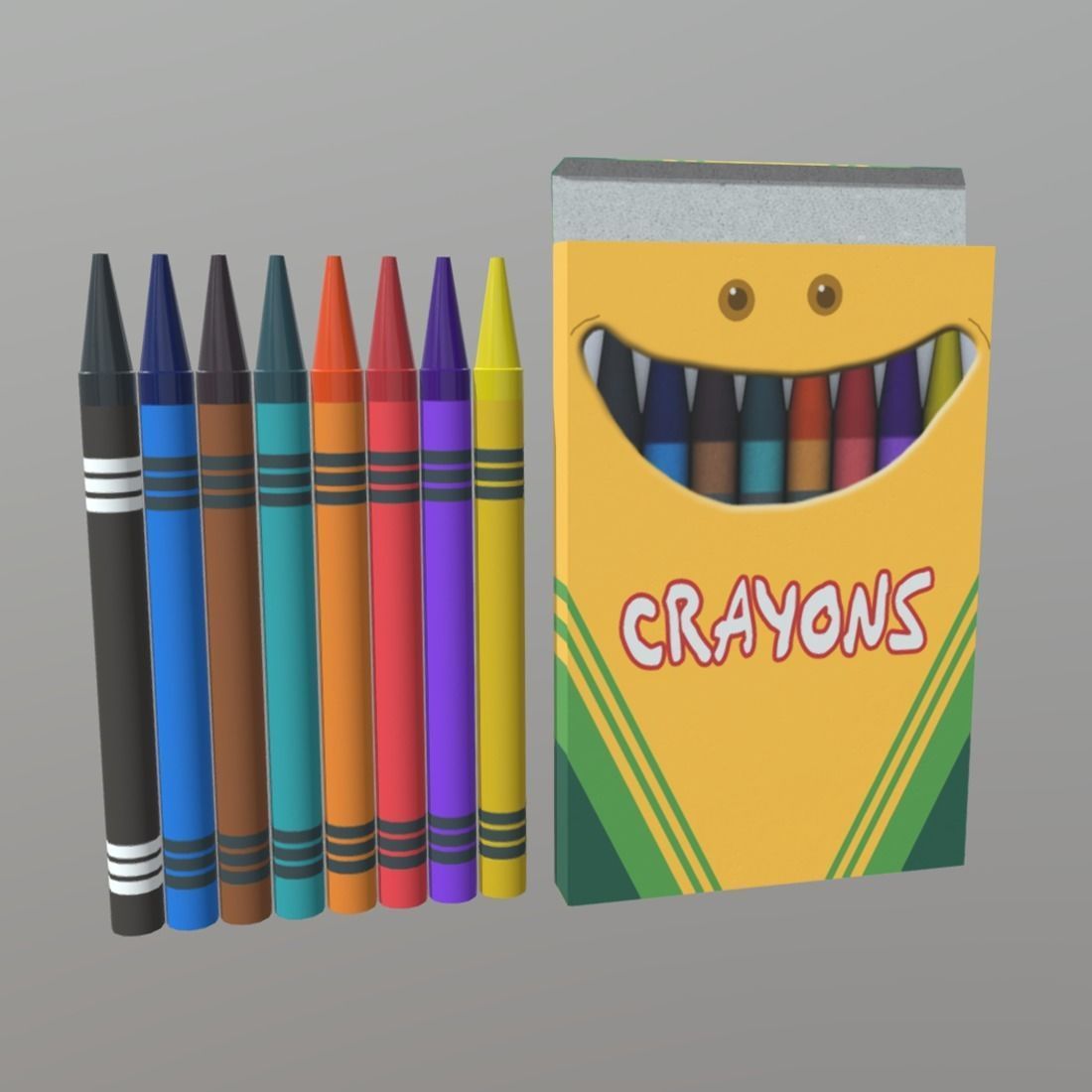 CC0 - Crayons free VR / AR / low-poly 3D model | CGTrader