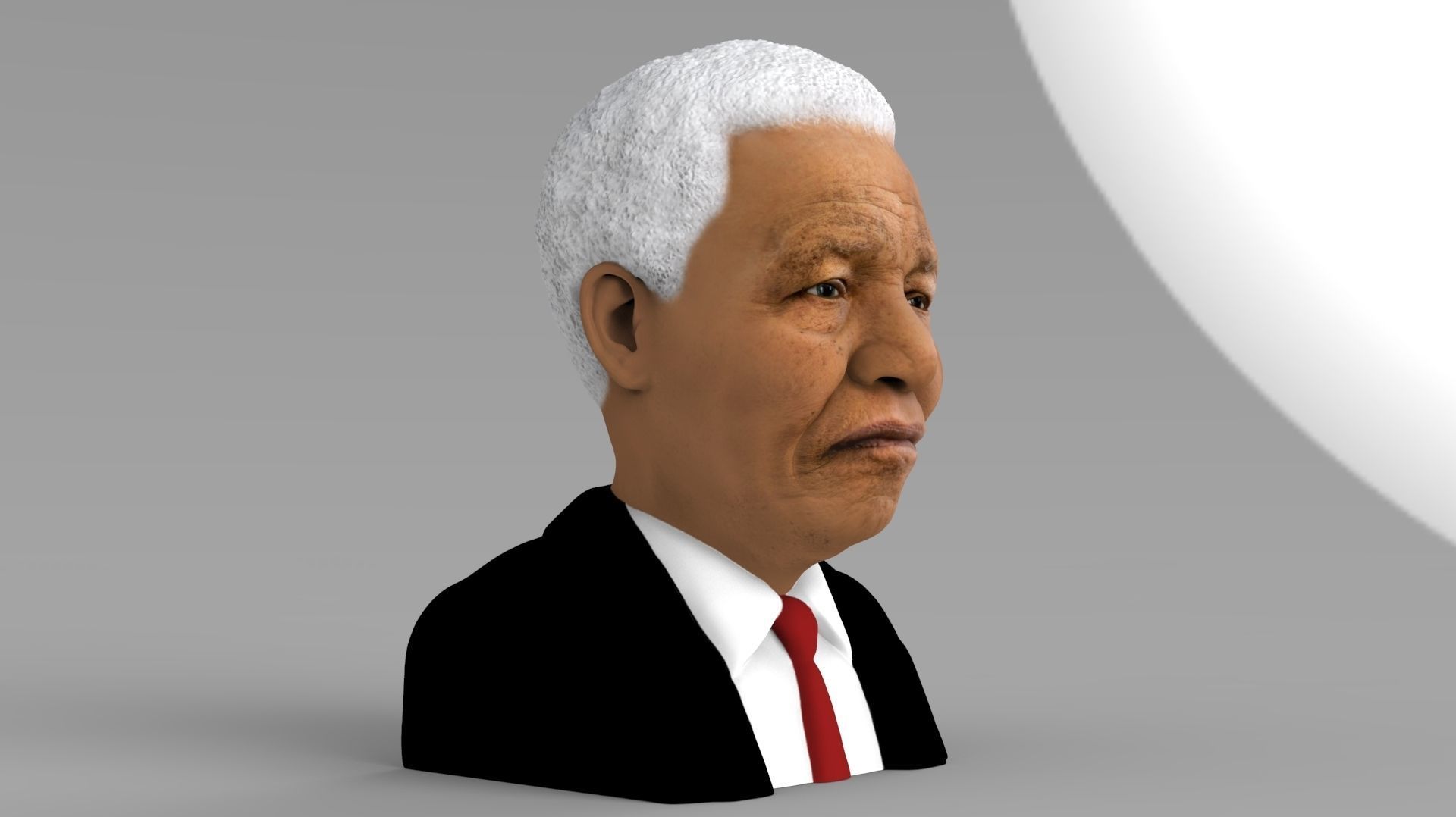 Nelson Mandela bust ready for full color 3D printing 3D model 3D ...