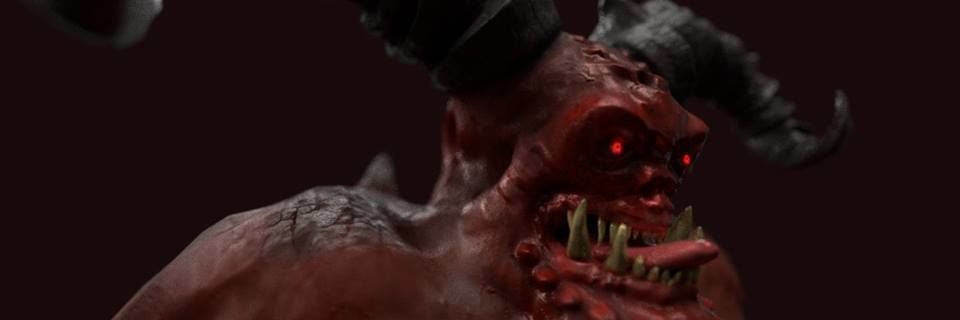 3D model Hunger - low poly demon with horns VR / AR / low-poly rigged ...