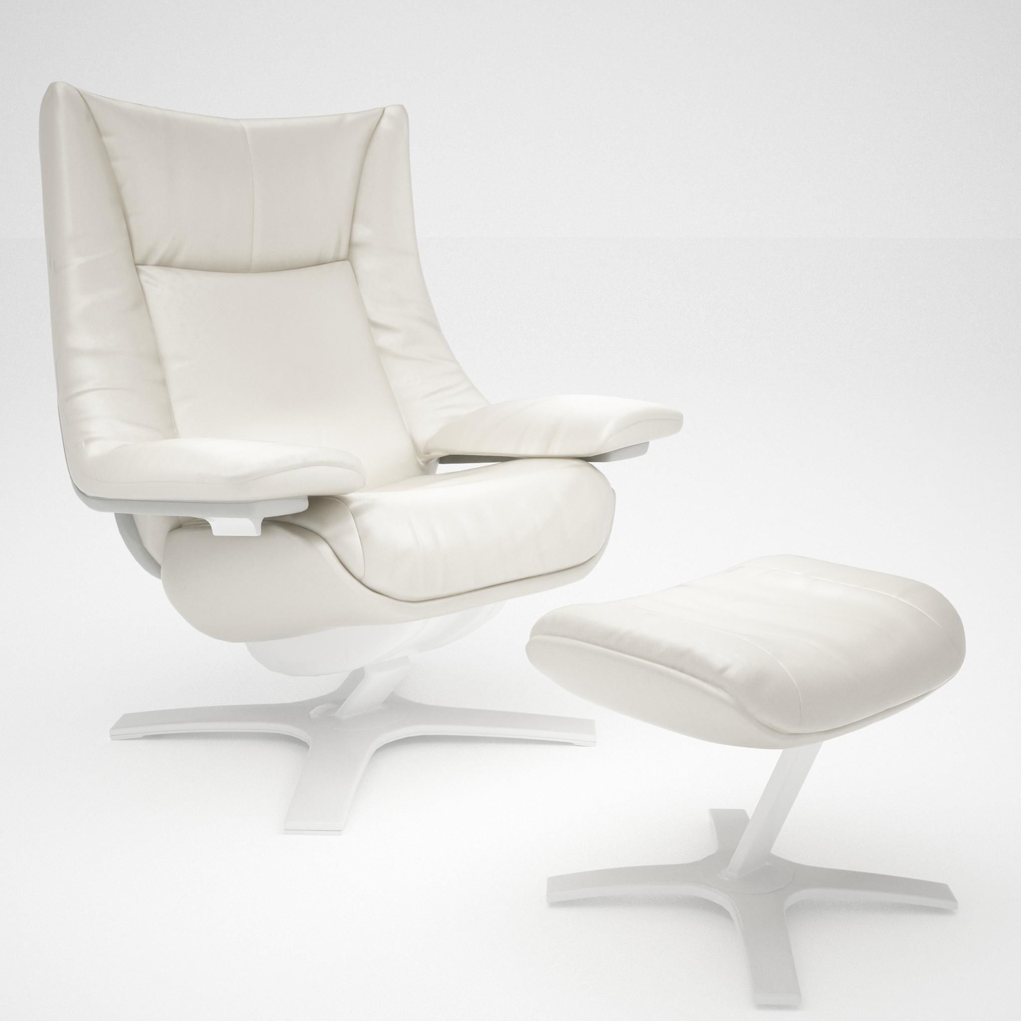 3D model Lowpoly Natuzzi Revive Chair and Ottoman VR / AR / low-poly ...