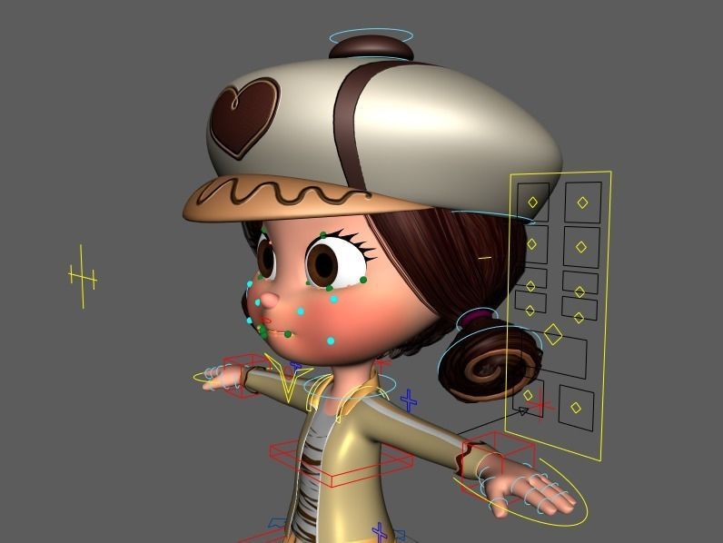 Crumbelina DiCaramello free 3D model rigged | CGTrader