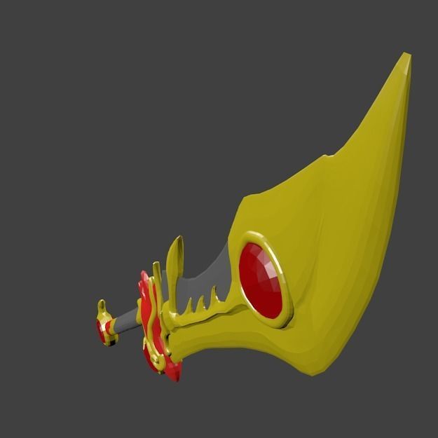 3D model Red Dragon Lance - Unison League Weapon VR / AR / low-poly ...