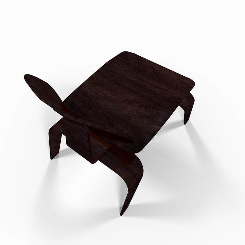 Wooden reading chair 3D model | CGTrader