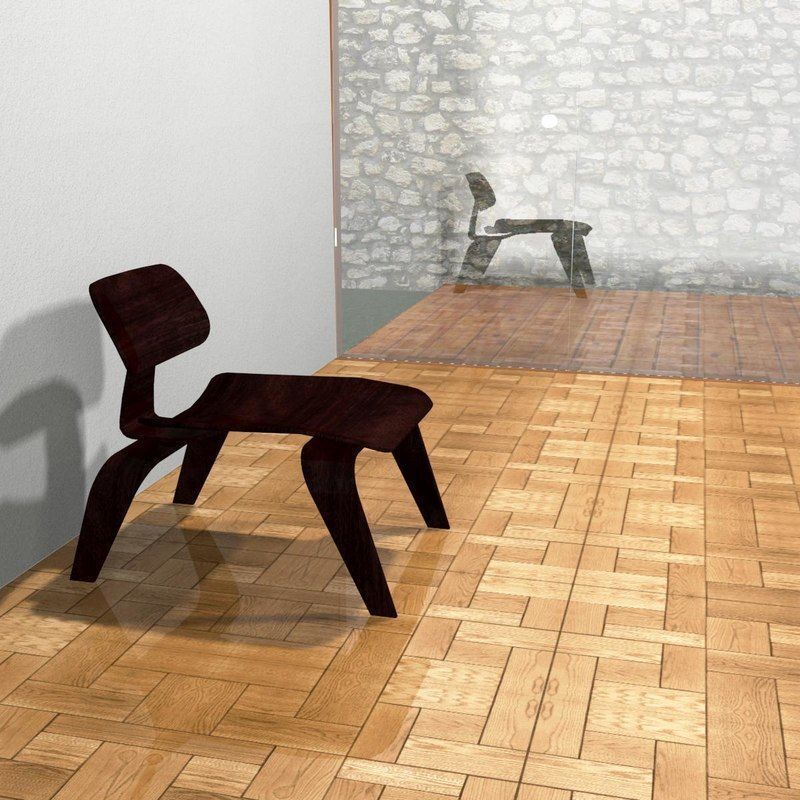 Wooden reading chair 3D model | CGTrader