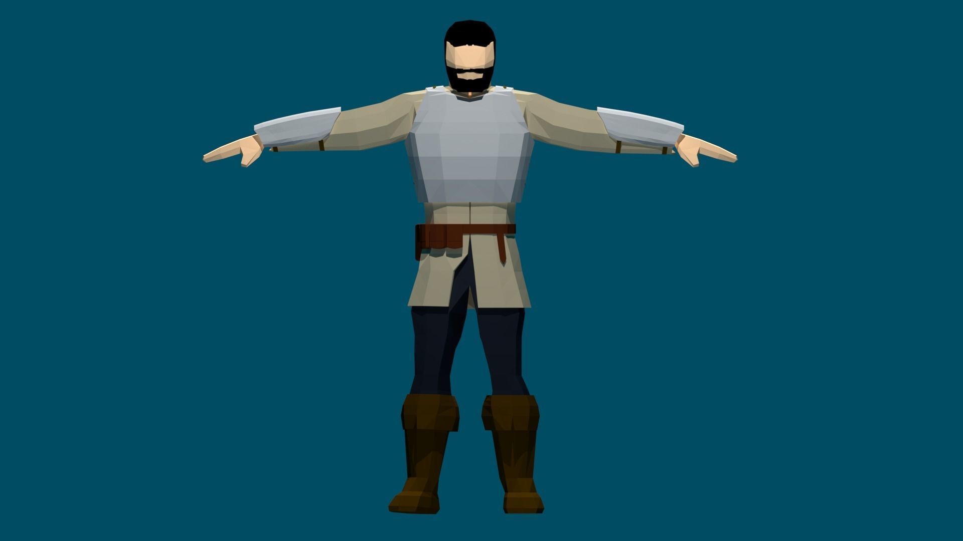 3D model Swordsman Adventurer VR / AR / low-poly rigged | CGTrader