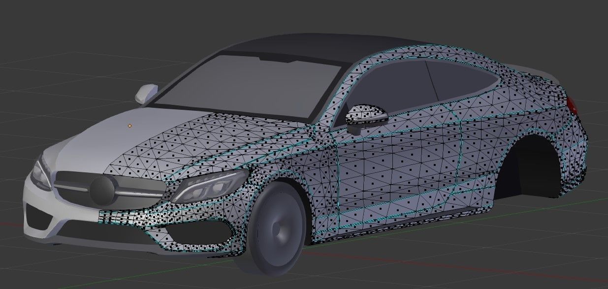 3D model 2017 Mercedes-Benz C-Class C43 AMG W205 VR / AR / low-poly ...