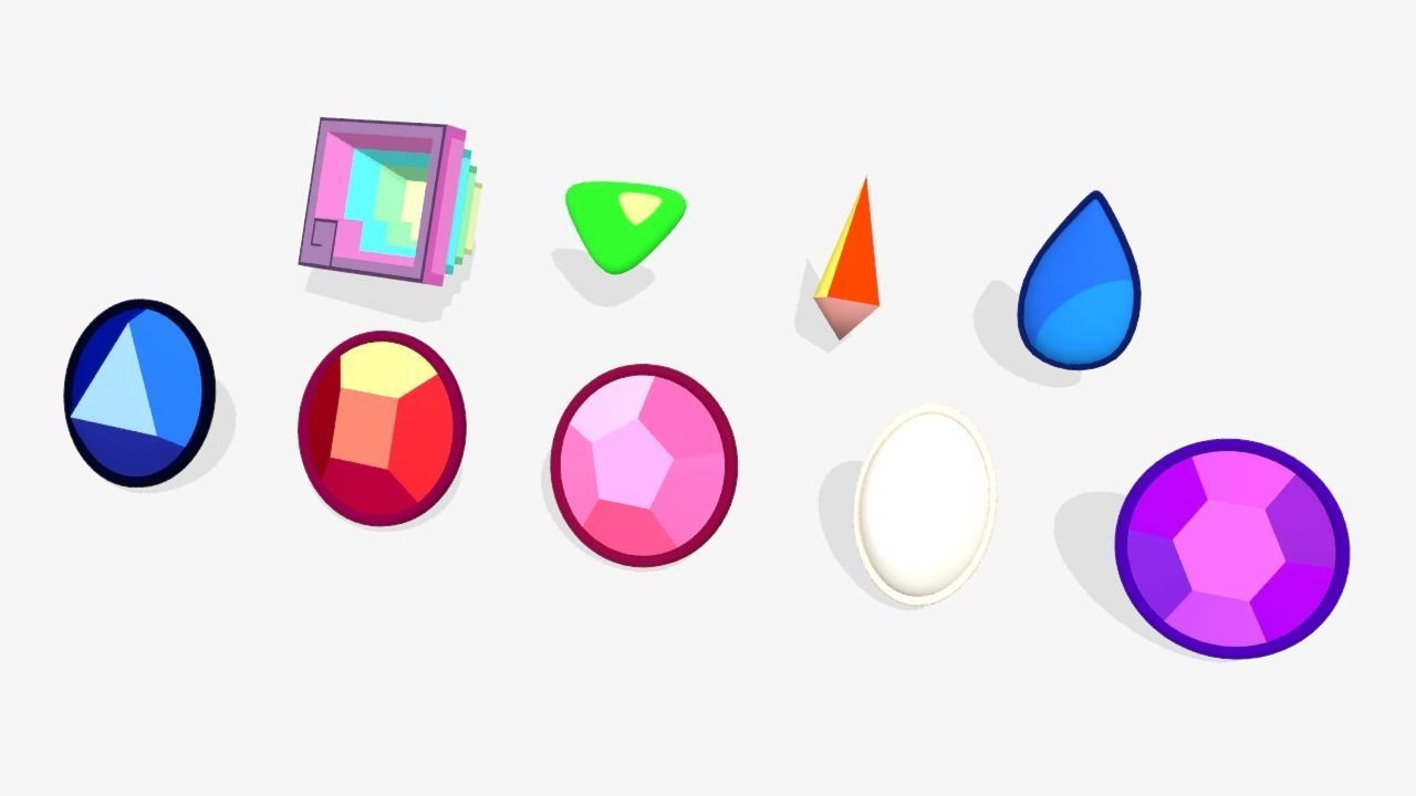 Steven Universe Gems free VR / AR / low-poly 3D model | CGTrader