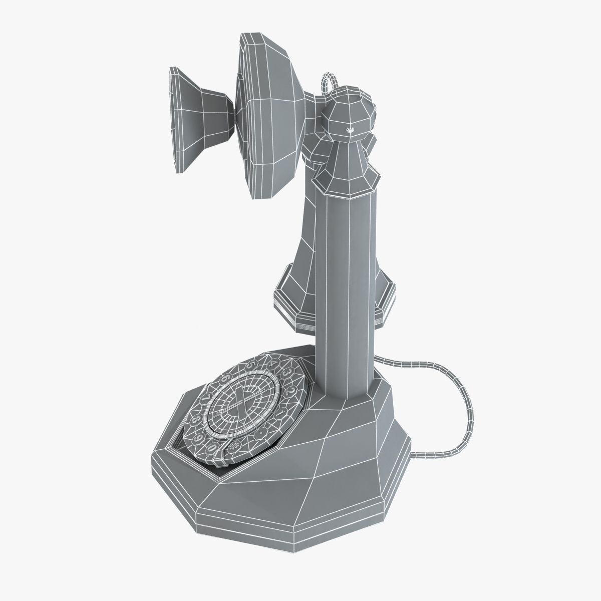 Crosley Old Candlestick Phone 3D model | CGTrader