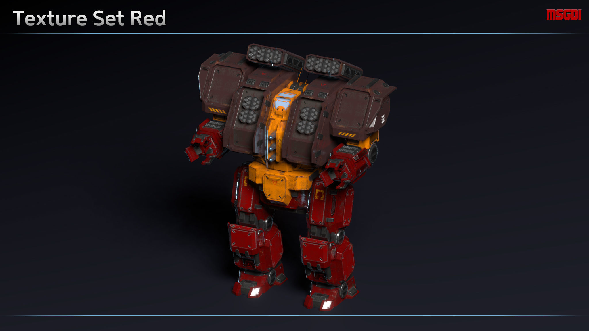 3d Model Assault Mech Barrage Vr Ar Low Poly Rigged Animated Cgtrader