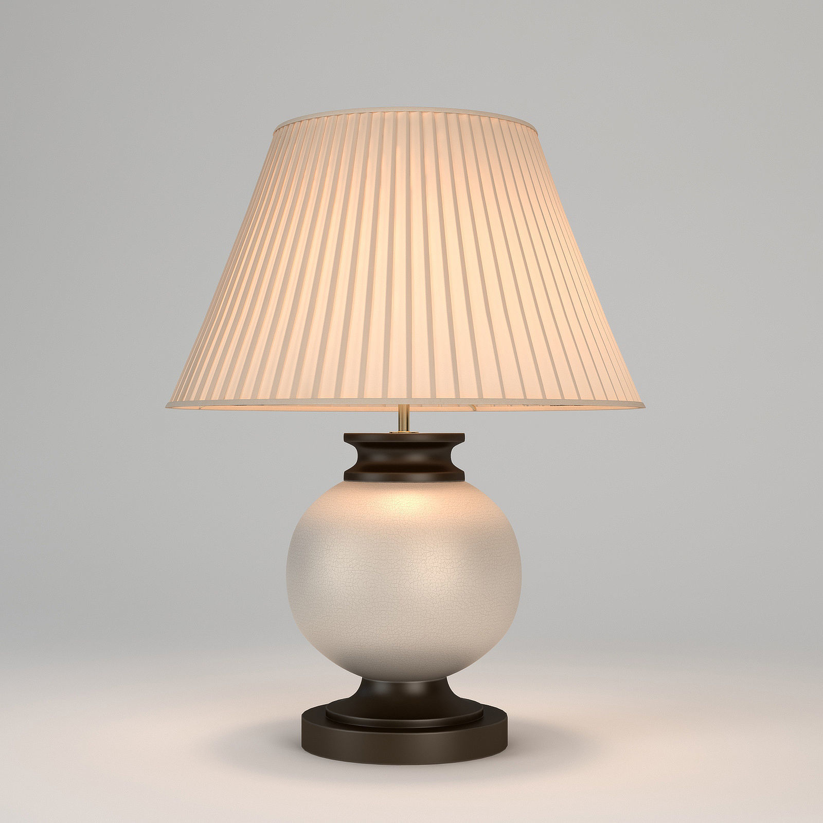 Chelsom Ceramic Art Ivory Crackle Table Lamp 3D model | CGTrader