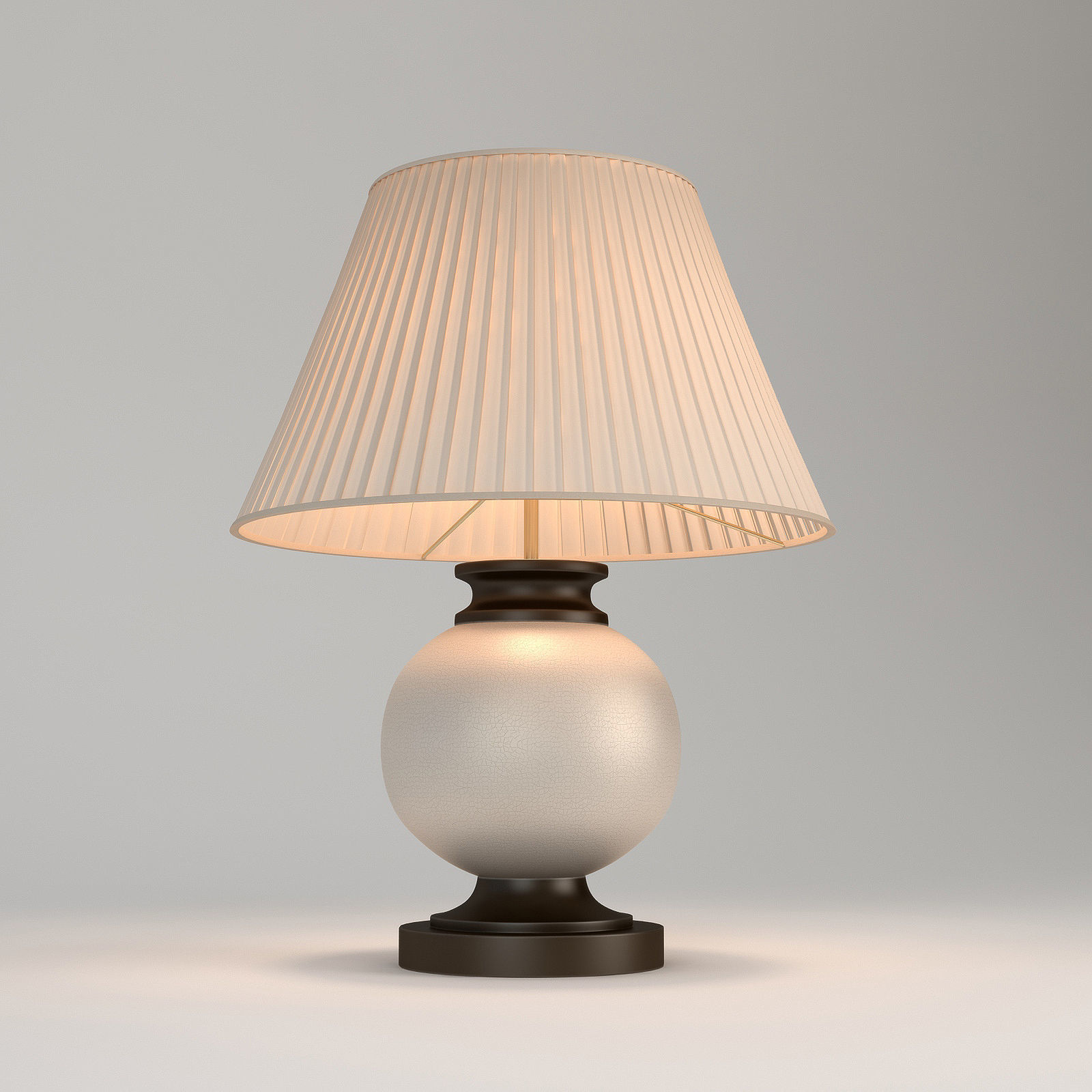 Chelsom Ceramic Art Ivory Crackle Table Lamp 3D model | CGTrader
