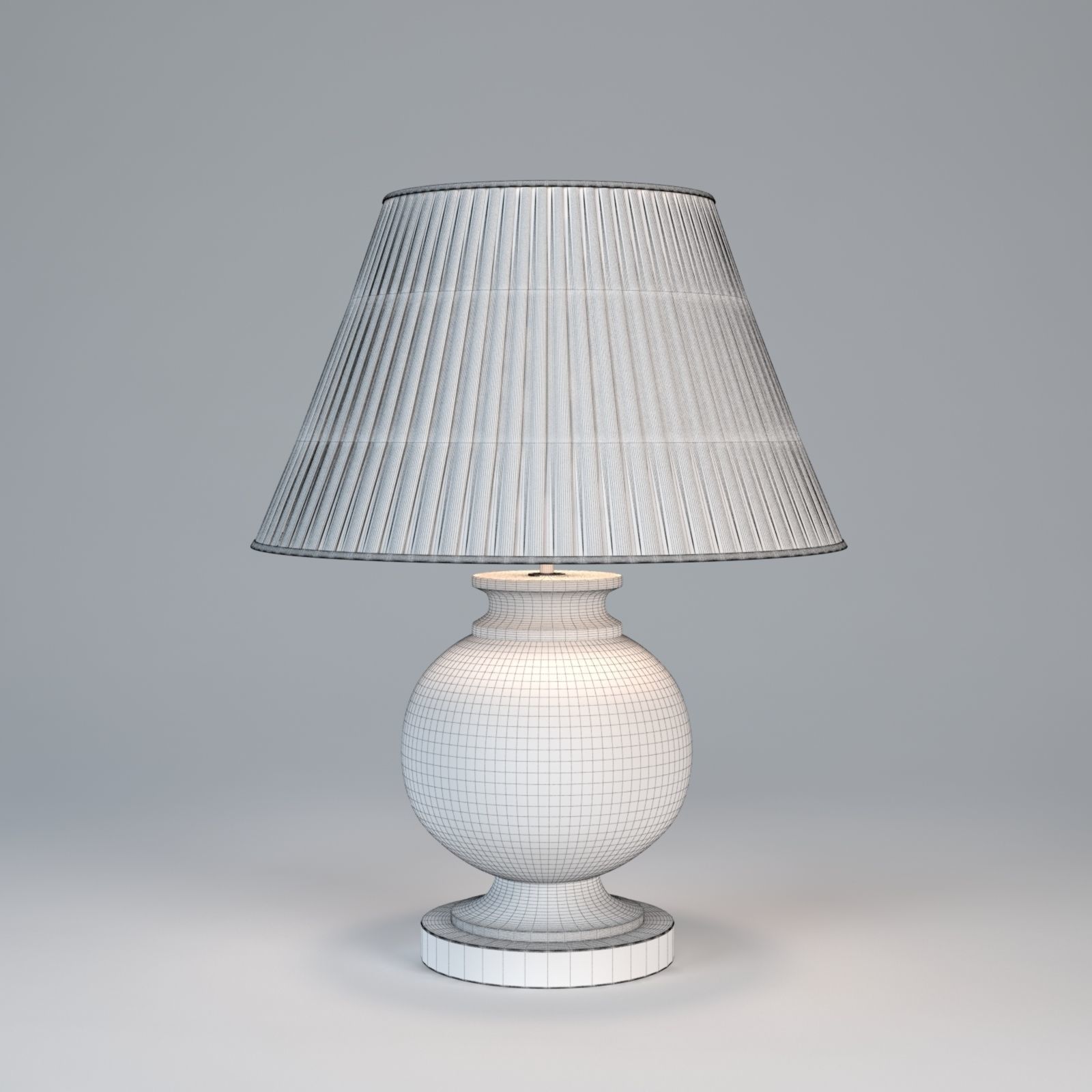 Chelsom Ceramic Art Ivory Crackle Table Lamp 3D model | CGTrader