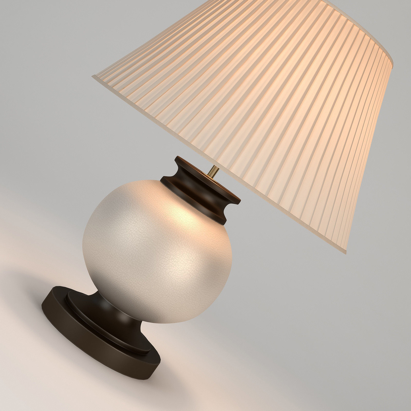 Chelsom Ceramic Art Ivory Crackle Table Lamp 3D model | CGTrader
