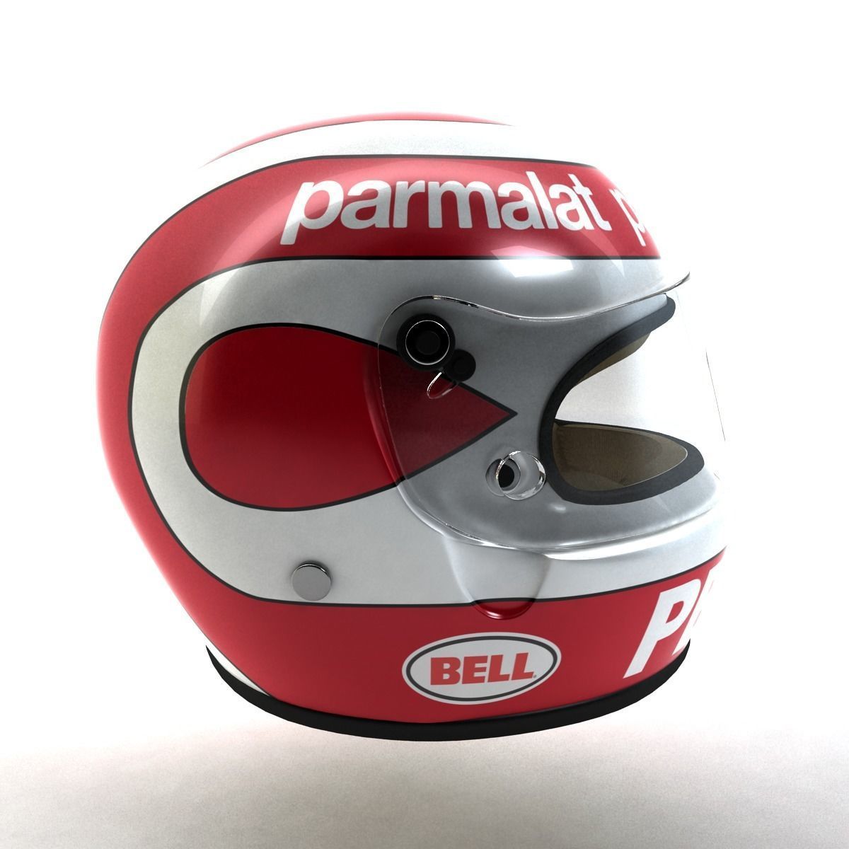 3D model Nelson Piquet Helmet 1983 VR / AR / low-poly rigged | CGTrader