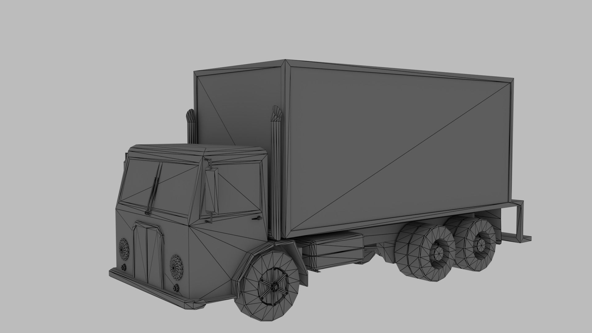 3D model Low Poly Box Truck VR / AR / low-poly | CGTrader