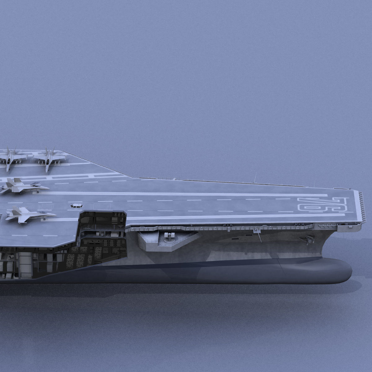 USS Ronald Reagan Aircraft Carrier Cutaway CVN76 3D model | CGTrader