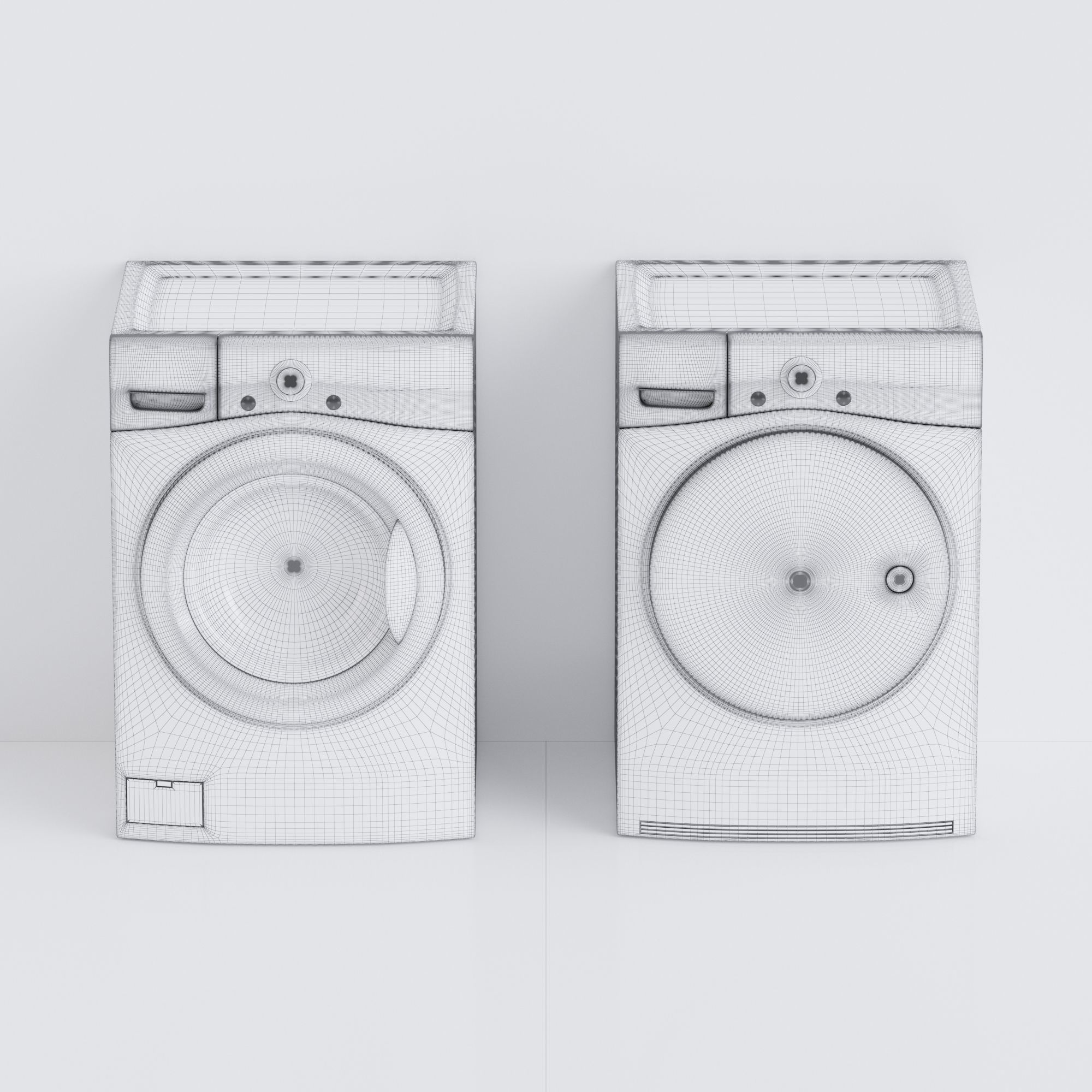 Washing Machine - Dryer - Laundry 3D model | CGTrader