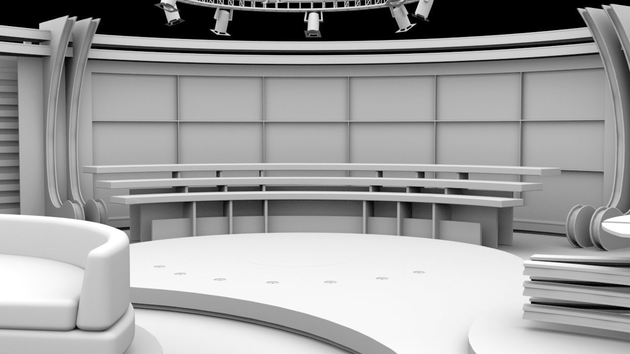 TV studio sets 3D model | CGTrader