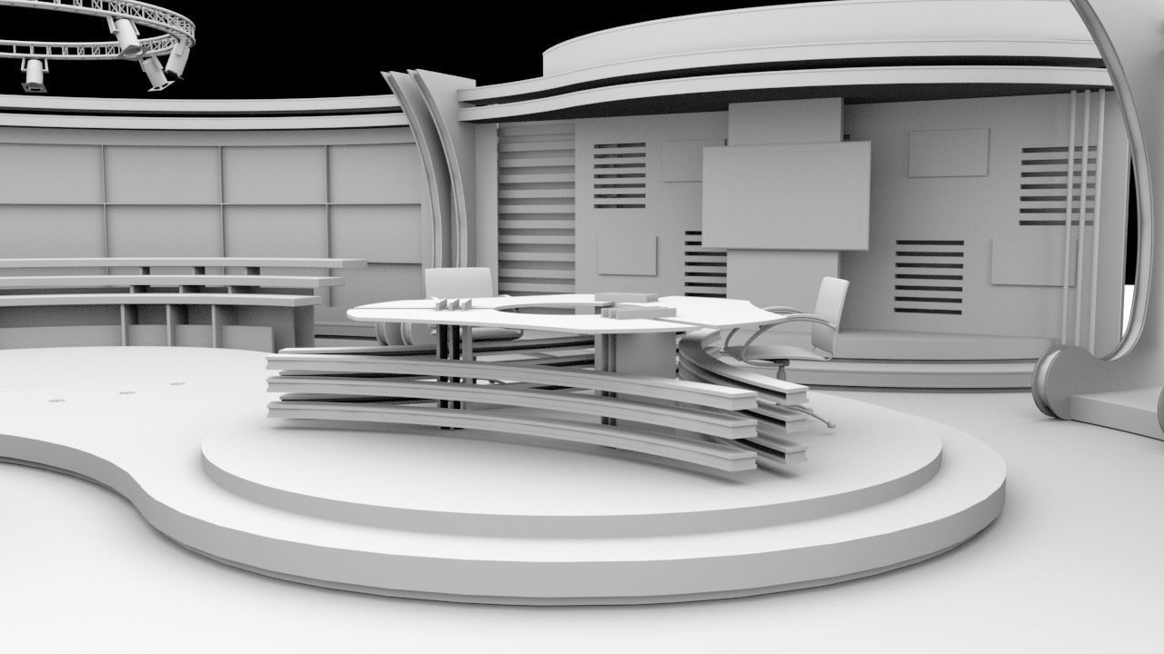 TV studio sets 3D model | CGTrader
