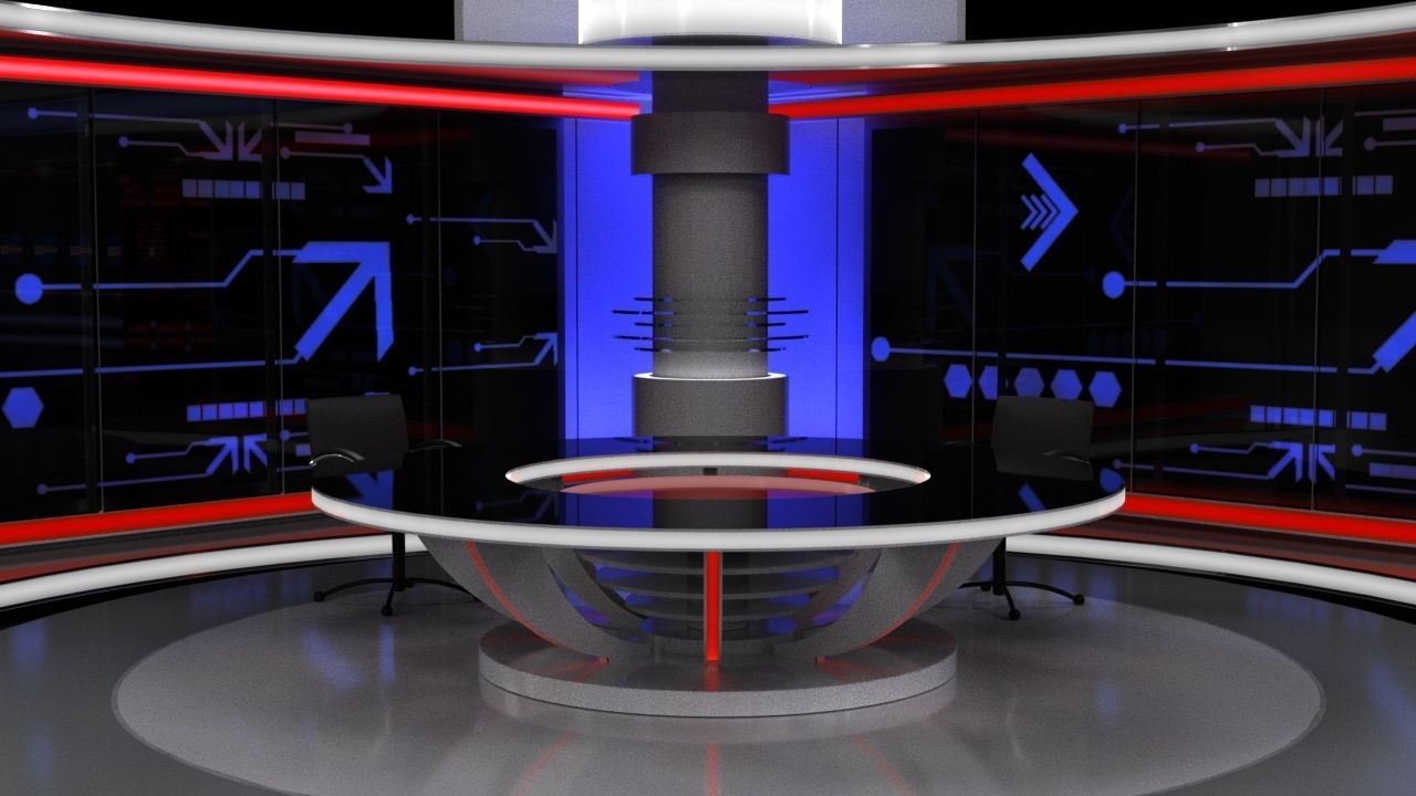 TV studio sets 3D model | CGTrader