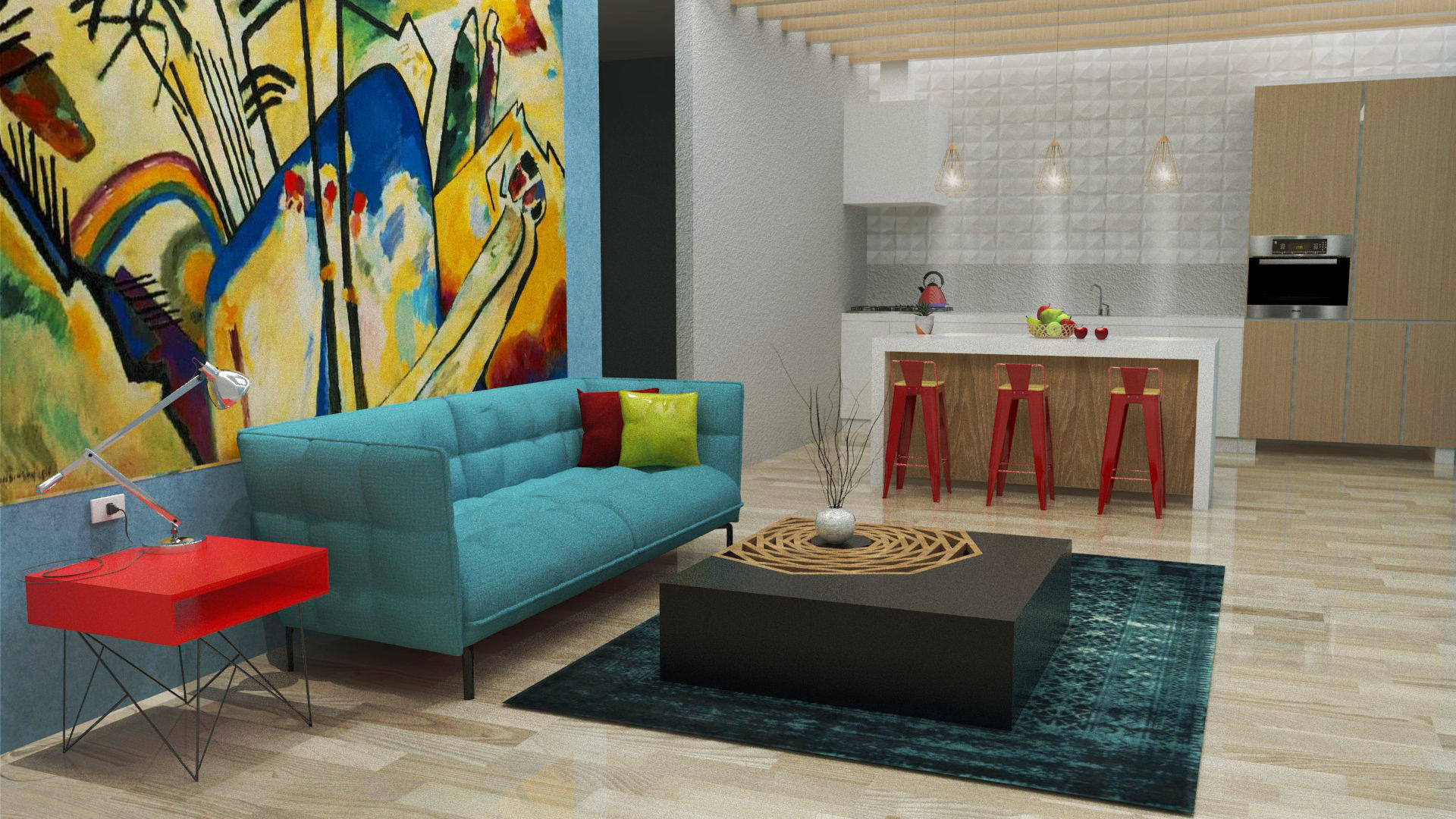 3D model Living room VR / AR / low-poly | CGTrader