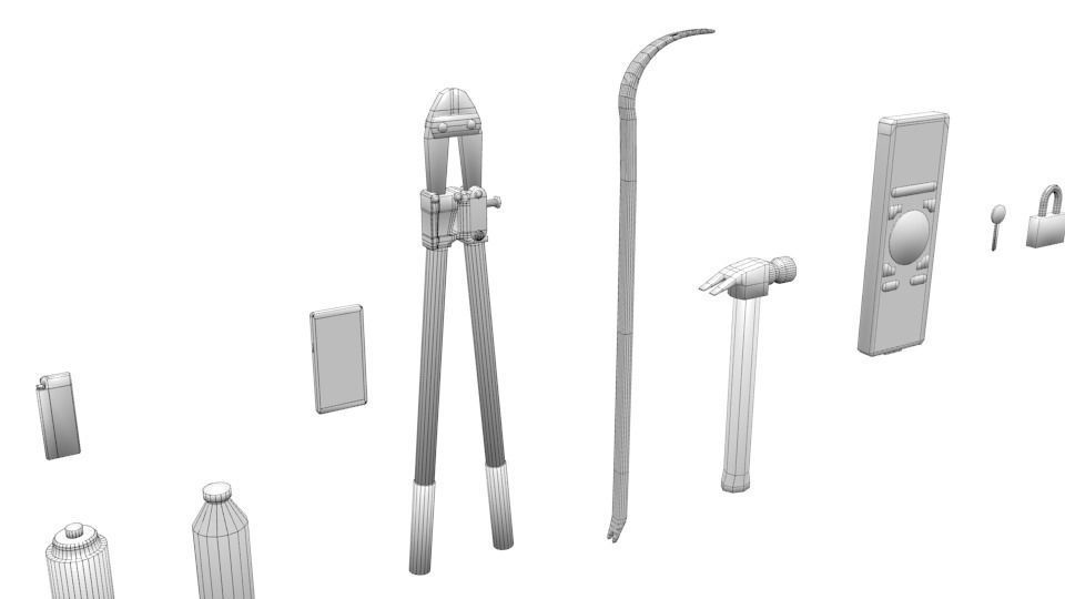 3D model Low Poly Horror Game Props VR / AR / low-poly | CGTrader