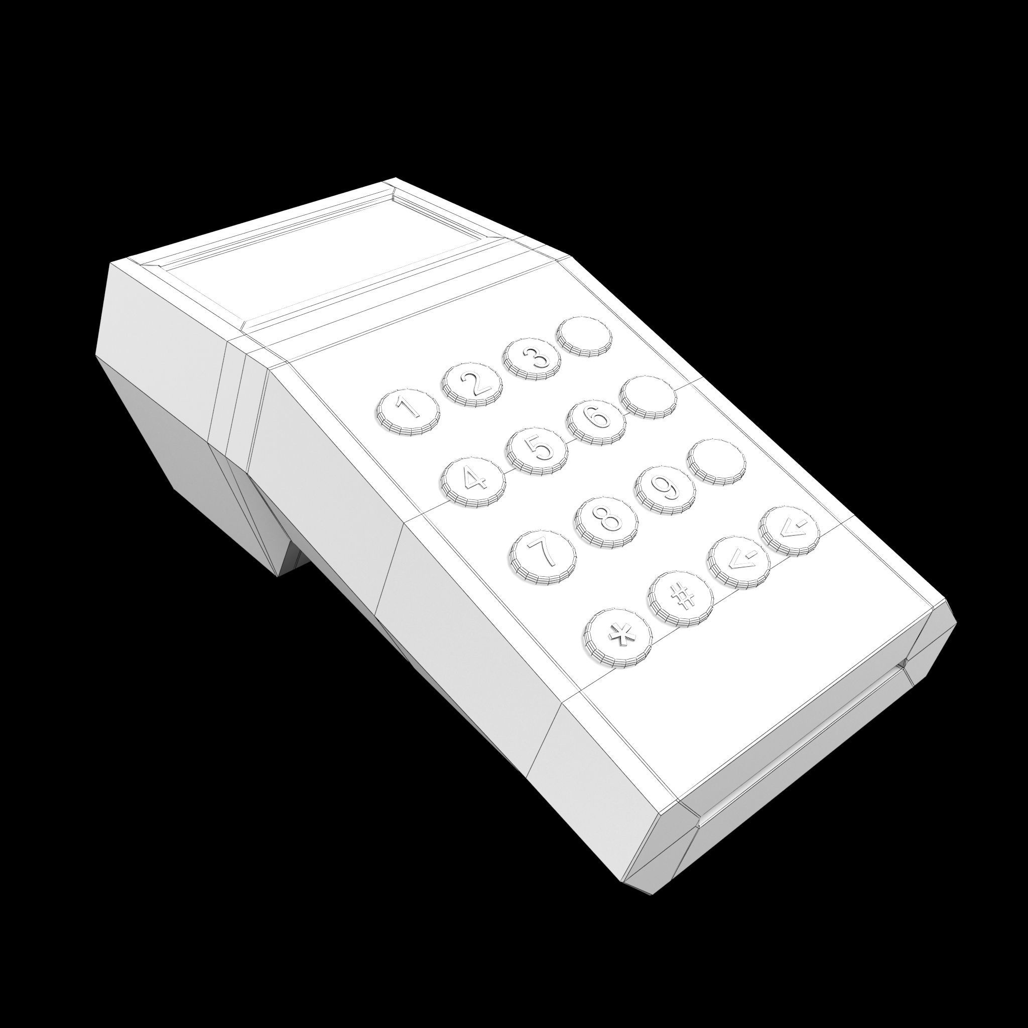 Cartoon POS Device 3D model | CGTrader