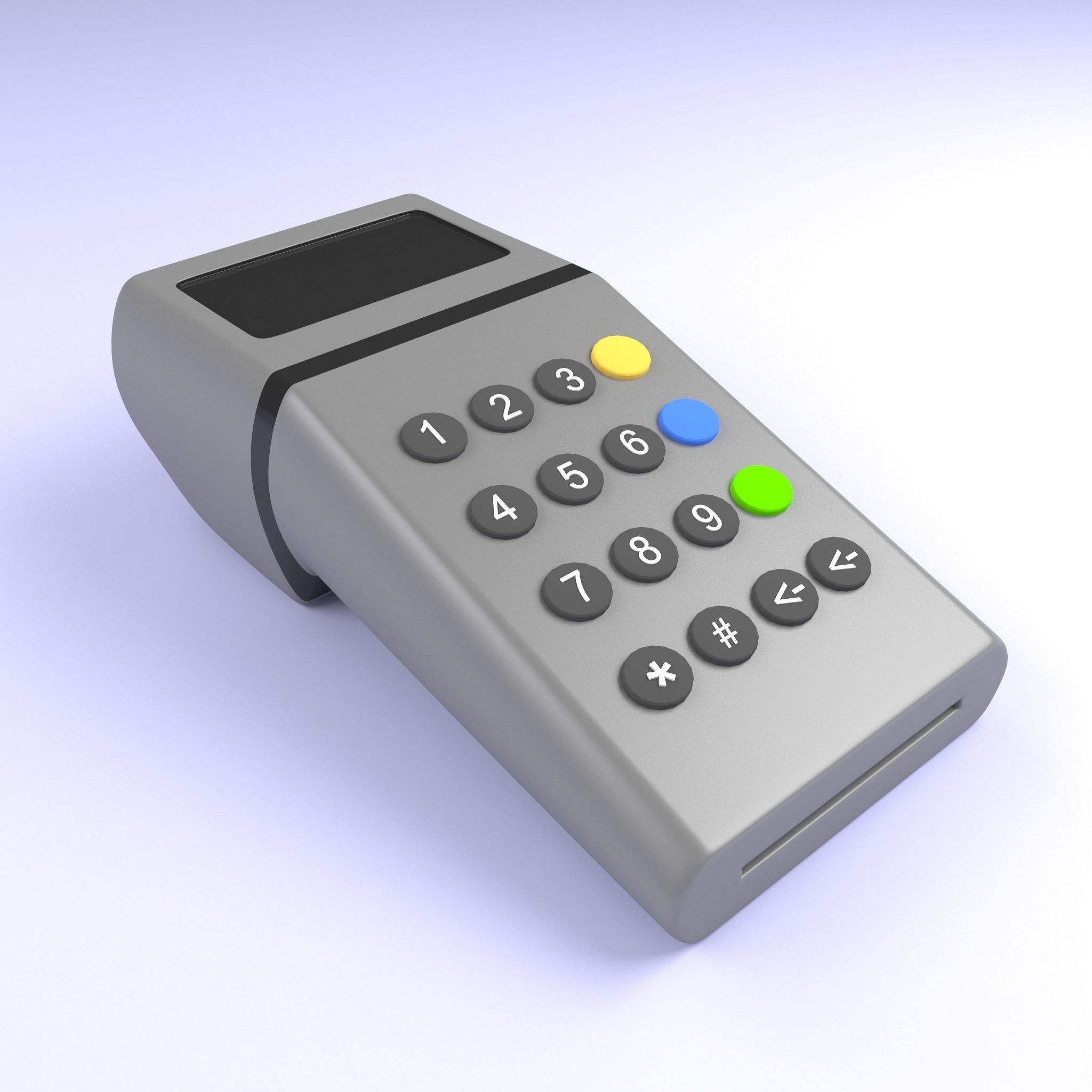 Cartoon POS Device 3D model | CGTrader