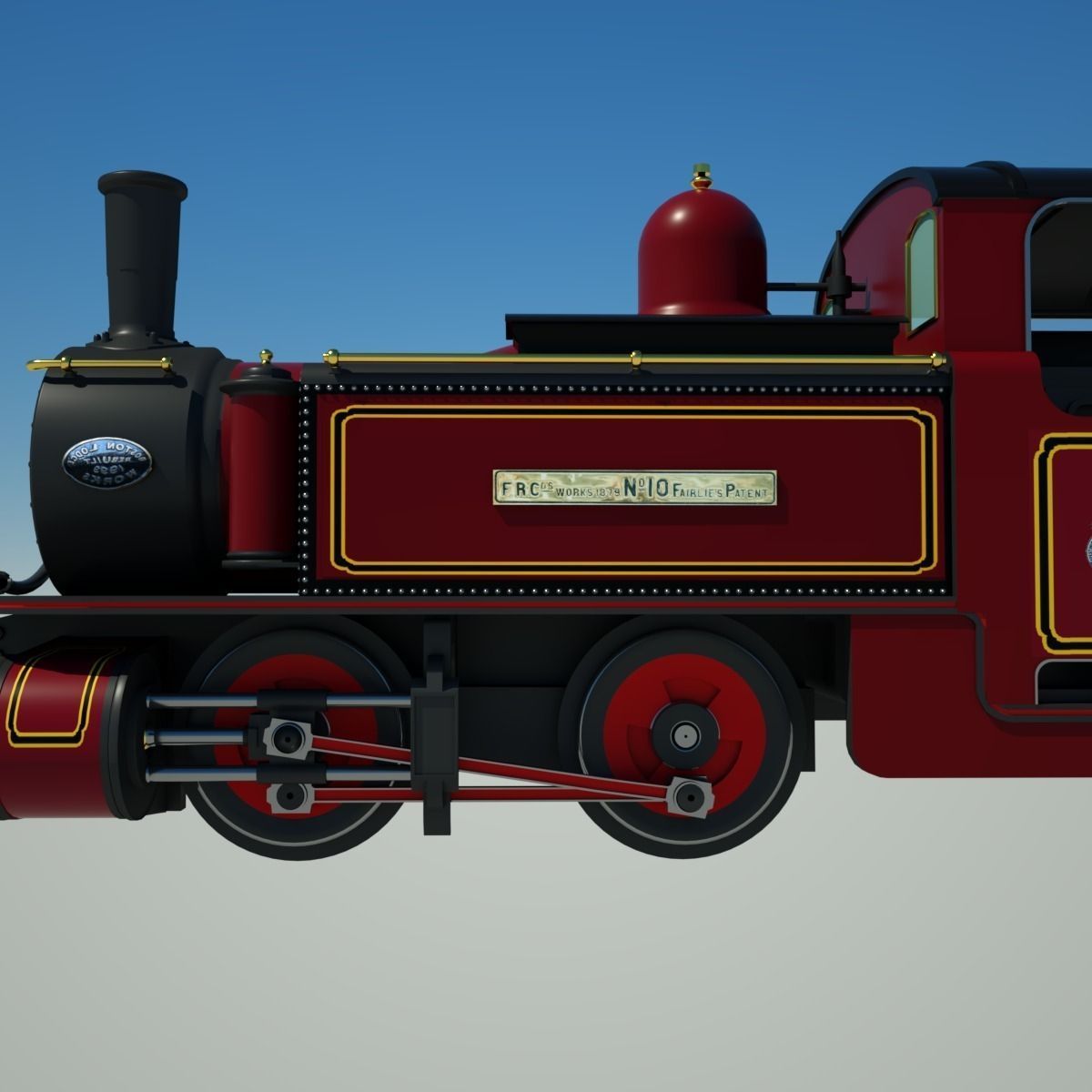 Fairlie historic locomotive 3D Model .obj .fbx .c4d .blend - CGTrader.com