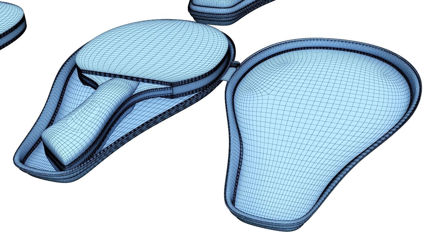 Racket for ping pong with case and exploded view 3D model | CGTrader