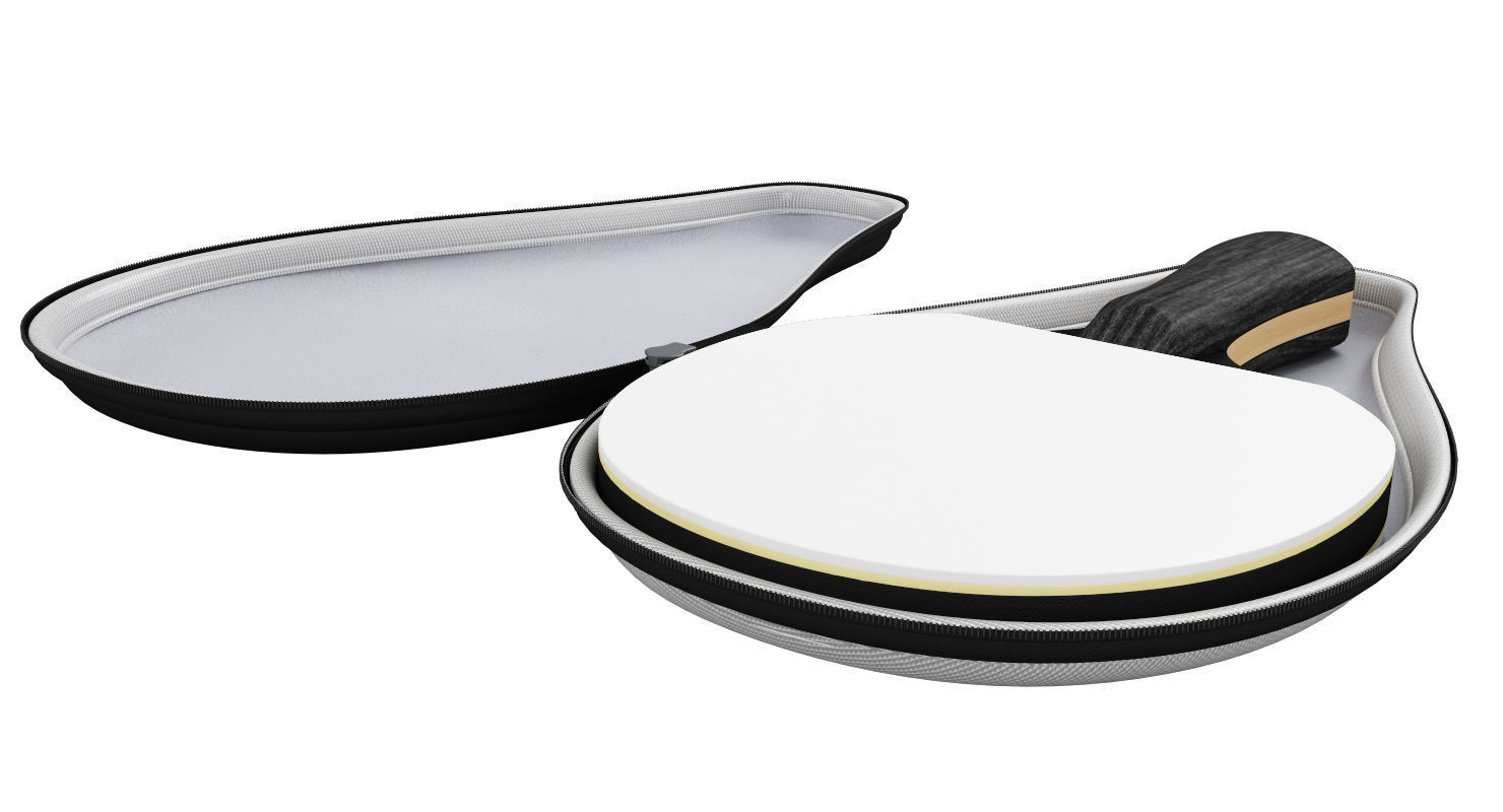 Racket for ping pong with case and exploded view 3D model | CGTrader