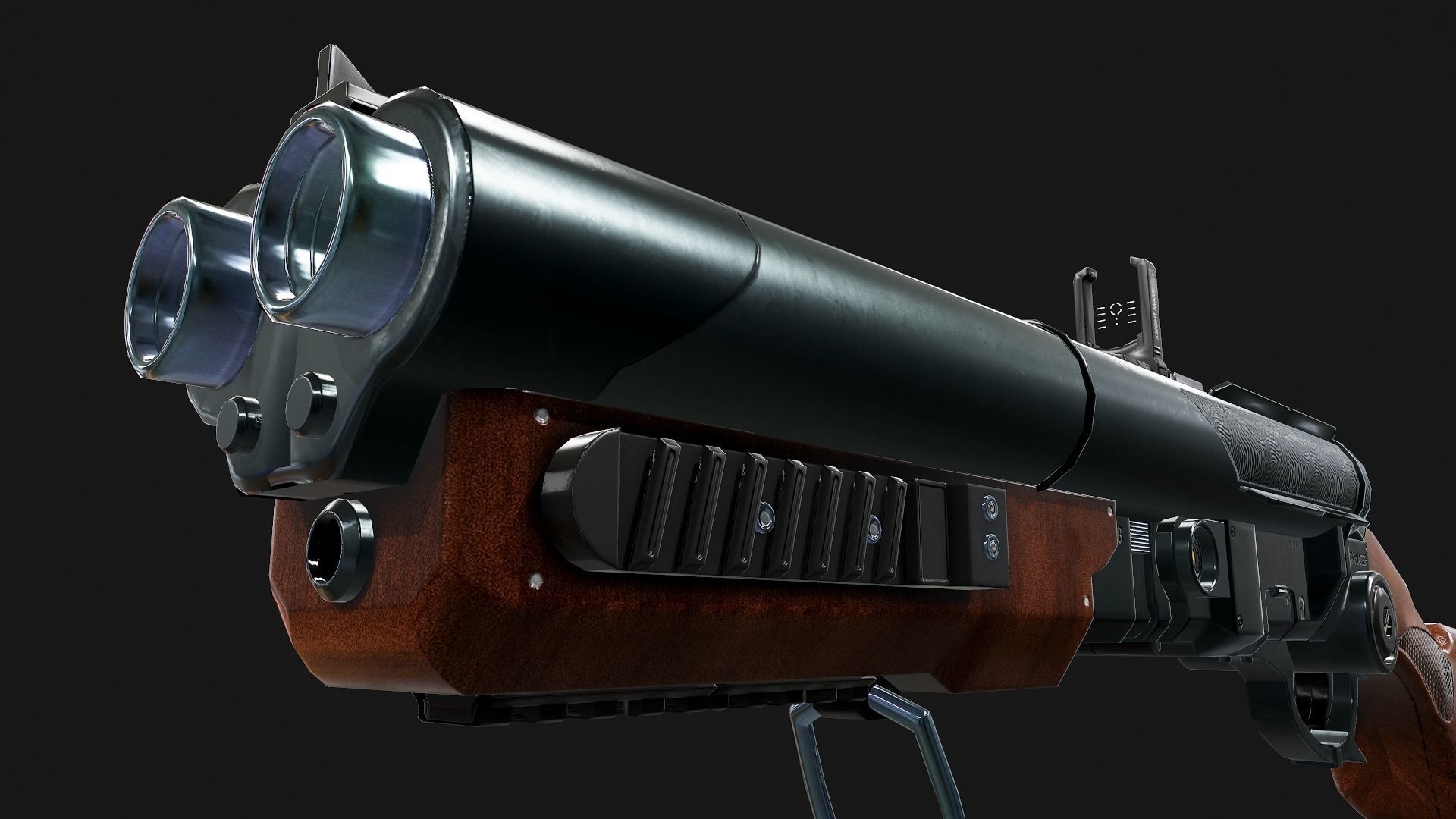 3D model Double Barreled Shotgun VR / AR / low-poly | CGTrader