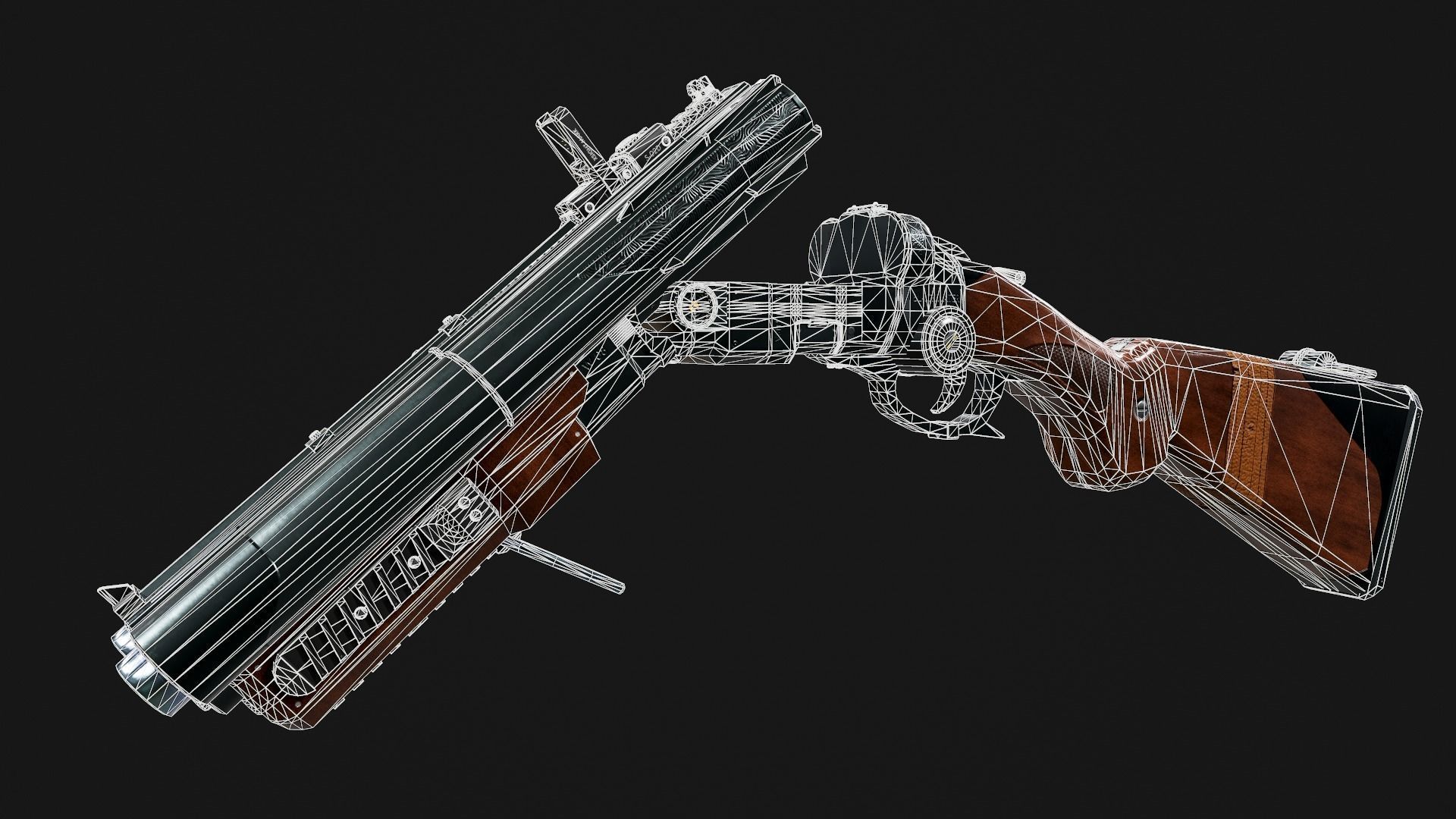 3D model Double Barreled Shotgun VR / AR / low-poly | CGTrader